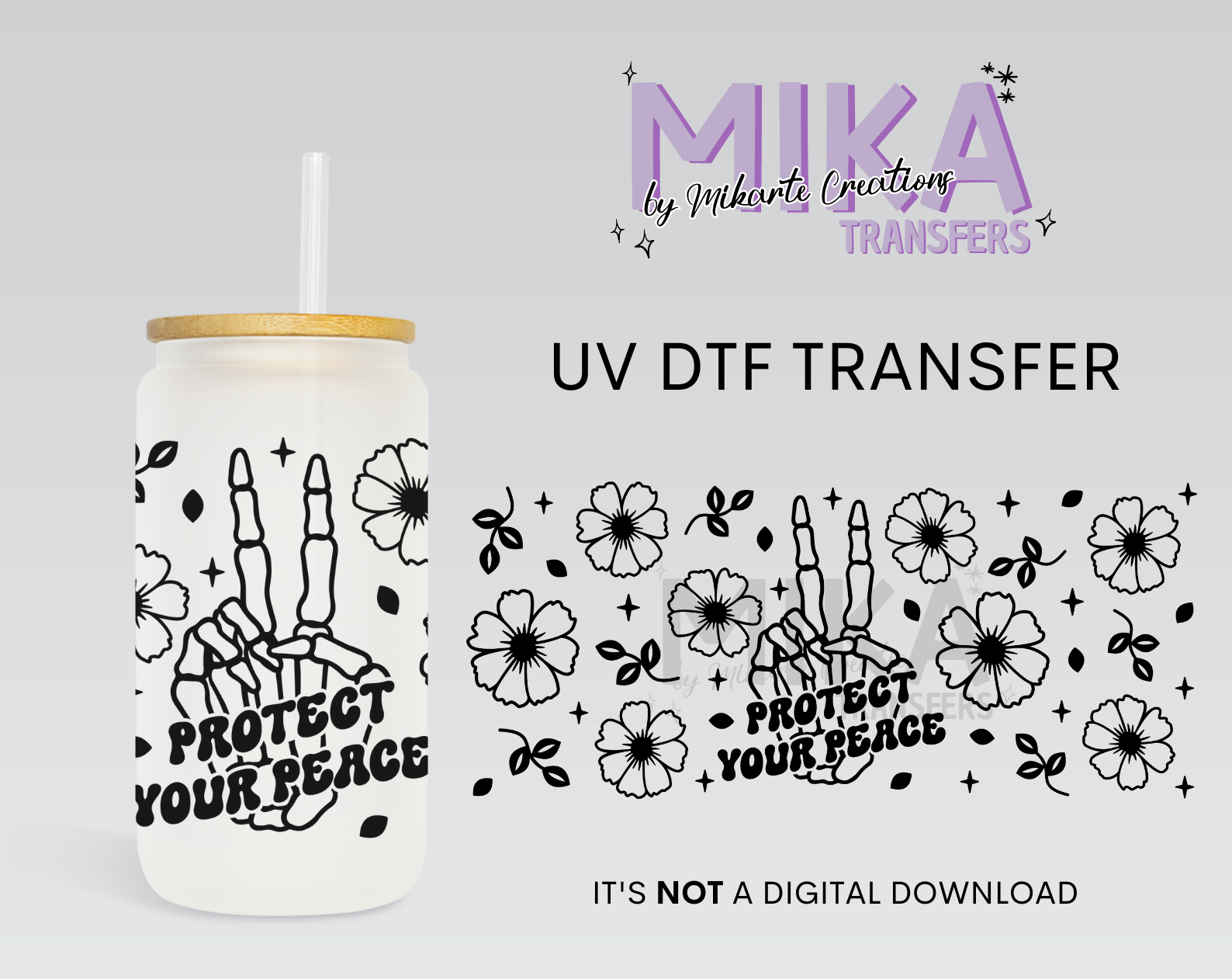 Protect Your Peace | UV DTF Wrap – Mika Transfers