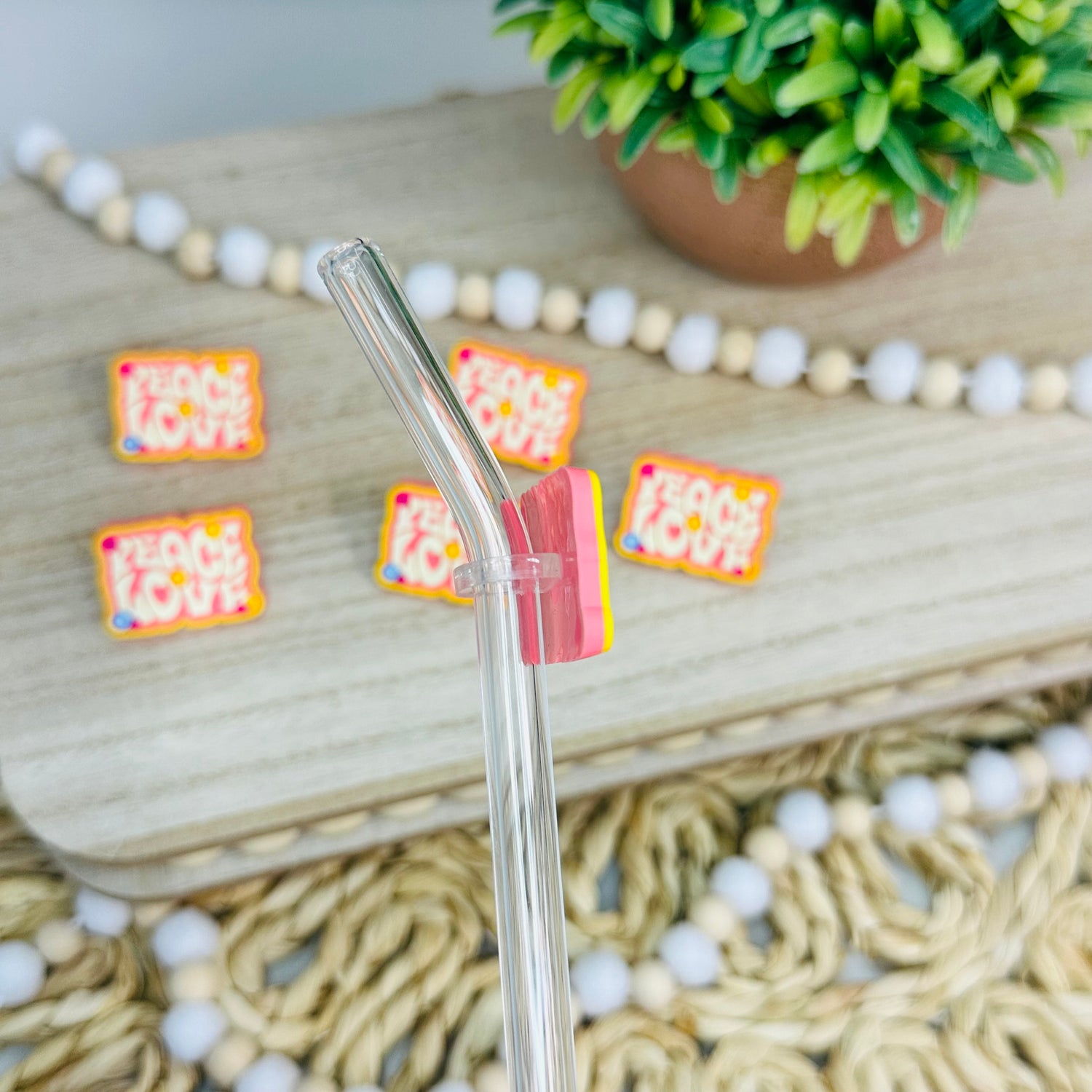 Peace Love | Straw Charms – Mikarte Creations