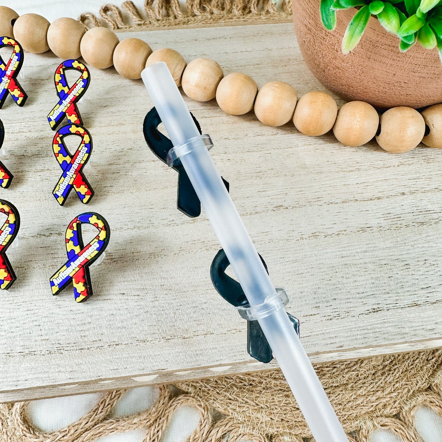 Autism Awareness | Straw Charms – Mikarte Creations